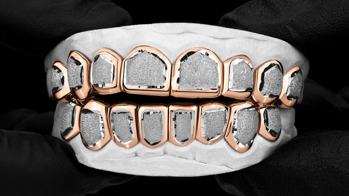 Custom Two Tone Gold Grillz And Diamond Grillz — Get, 59% OFF