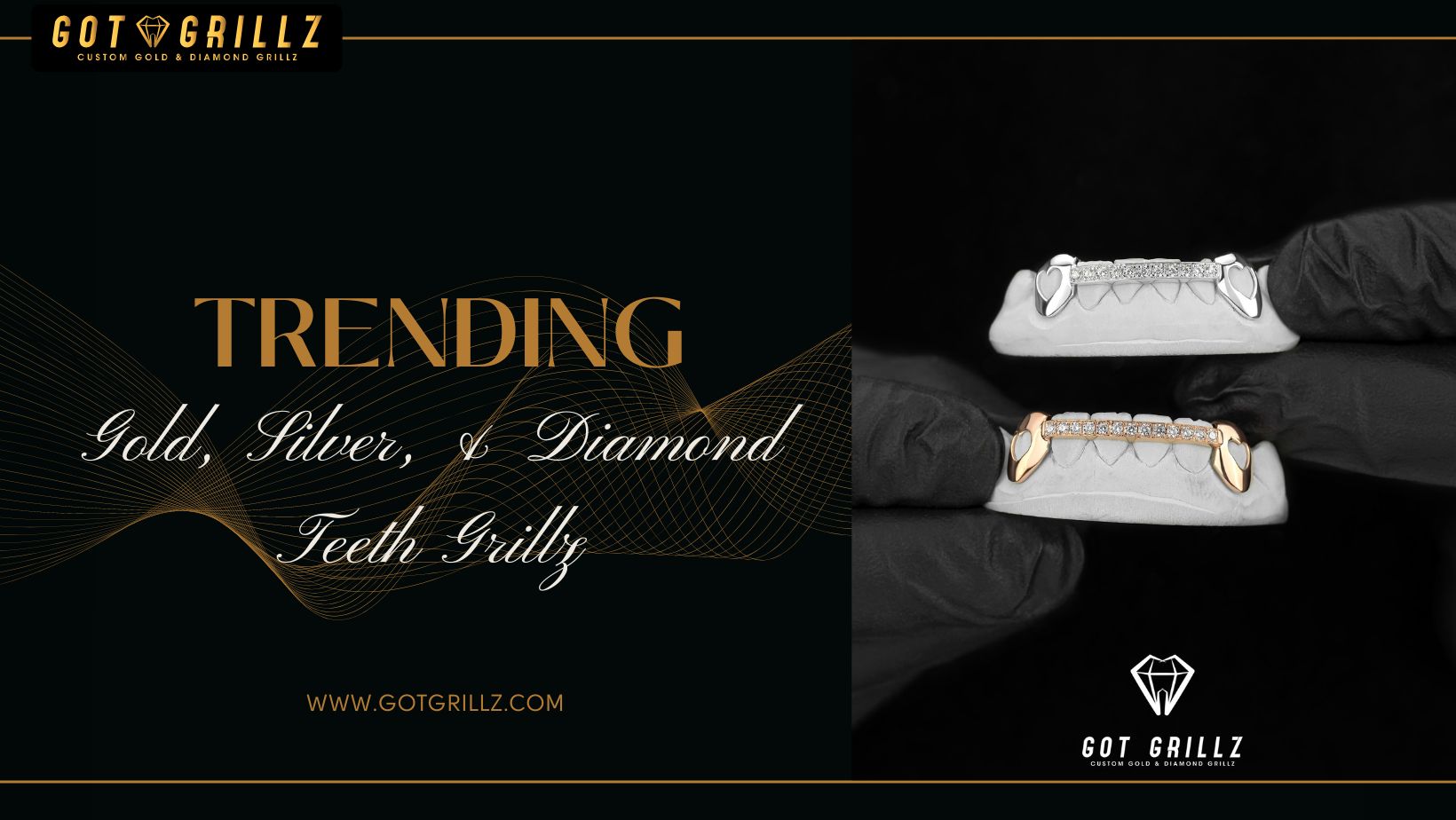 Trending Gold, Silver, & Diamond Teeth Grillz with Affordable Price
