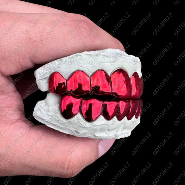 Red Polished Solid Classic Grillz